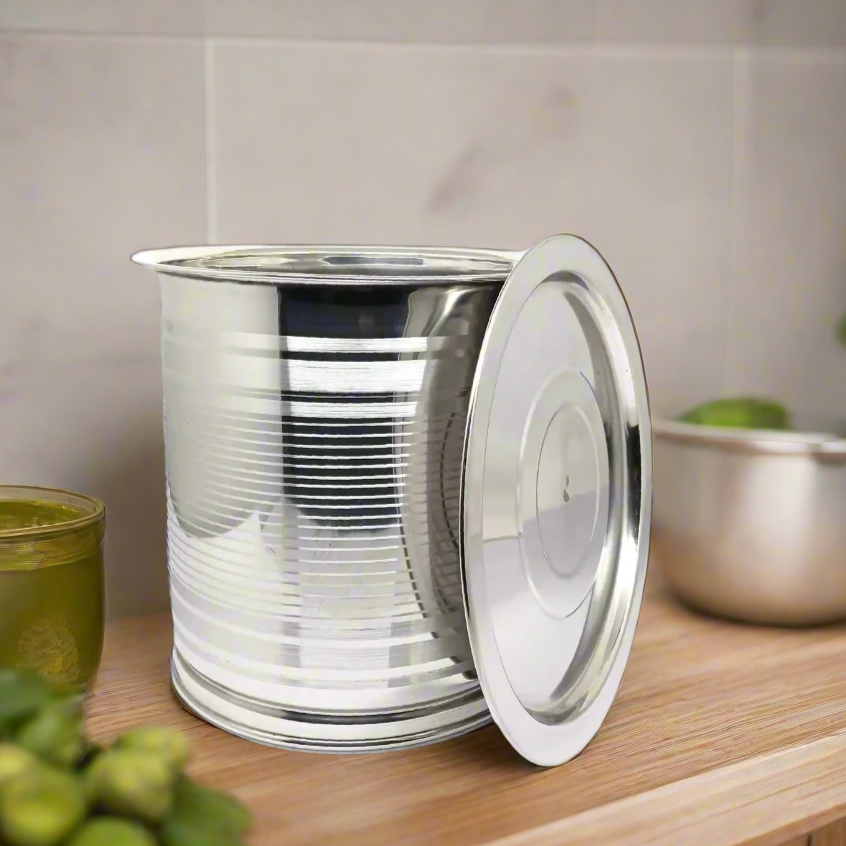 Stainless Steel Atta Storage Container/Box/Drum/Pawali with Airtight L ...