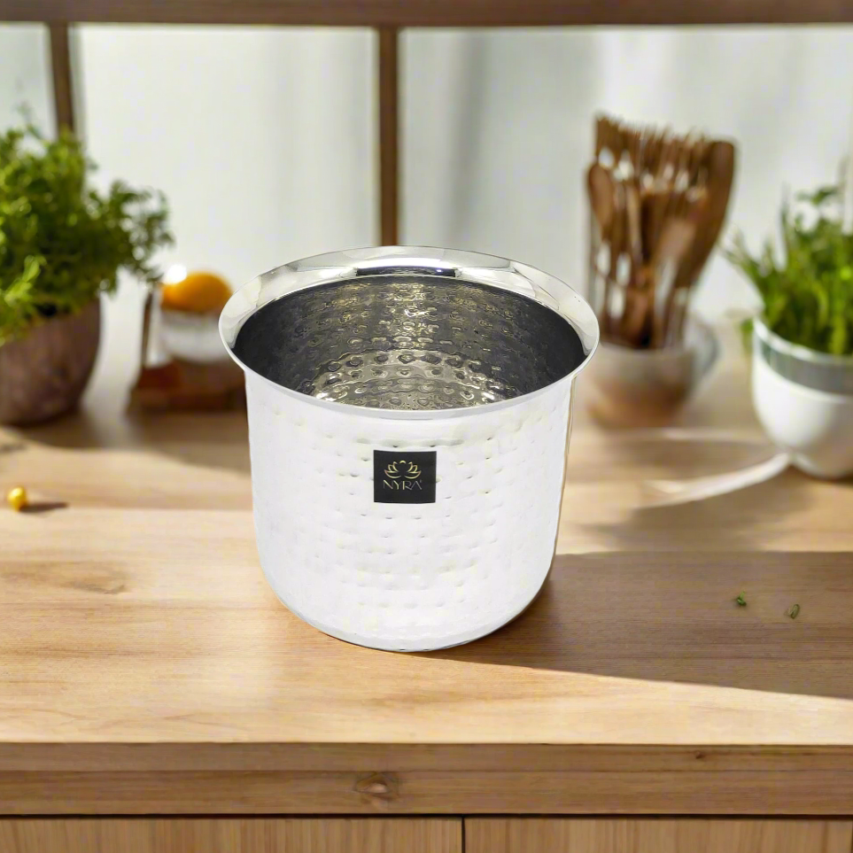 Premium Stainless Steel Hammered Deep Water Gunj - 6 Sizes – Nyra ...