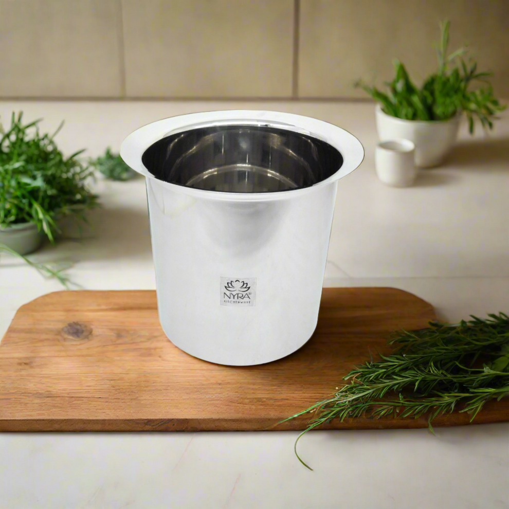 Stainless Steel Deep Water Gunj/Milk Pot/Tope/Bhagona - 10 sizes – Nyra ...