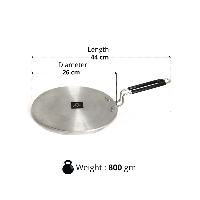 Aluminium Induction Base Multi-Purpose Tawa/Griddle with Sturdy Handle ...