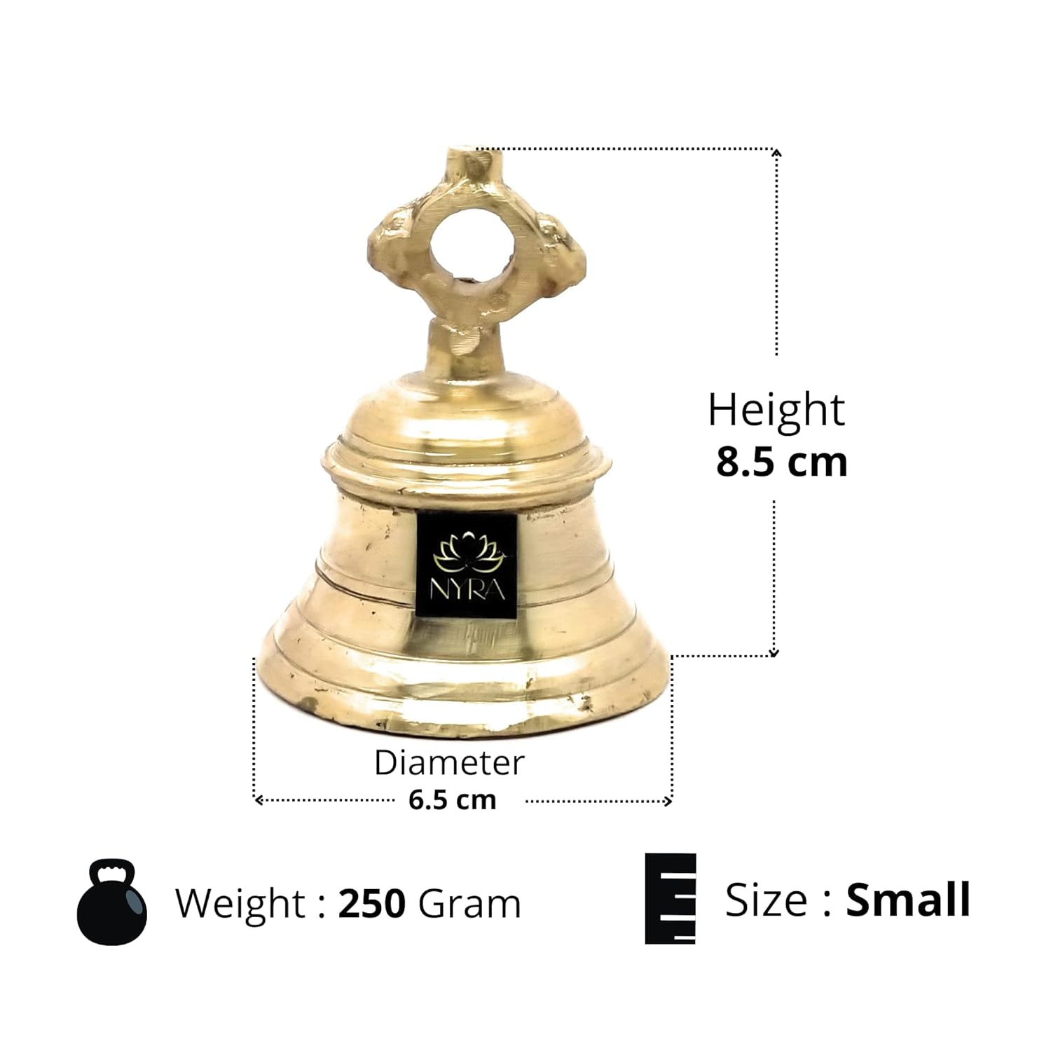 Pure Brass/Peetal Bell for puja – Nyra® Kitchenware