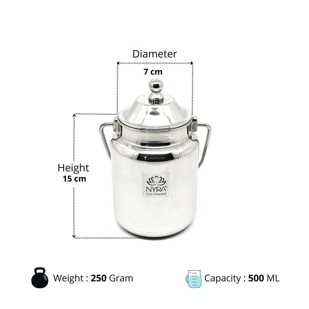 Stainless Steel Barni Milk Can/Container With An Upper Lid Dolchi For ...