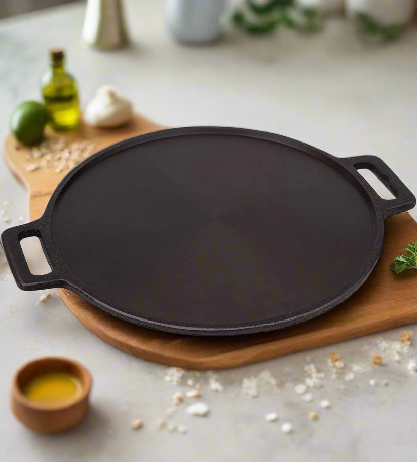 Cast Iron Tawa for Dosa & Chapati | Induction & Gas Stove Compatible ...