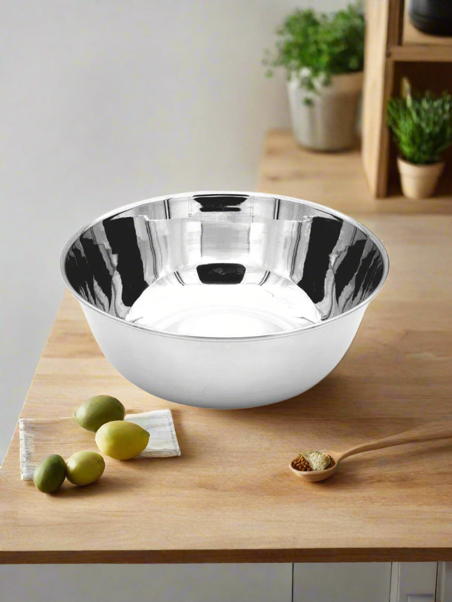 Stainless Steel Round Mixing & Serving Bowl | Heavy-Duty, Rust-Free ...