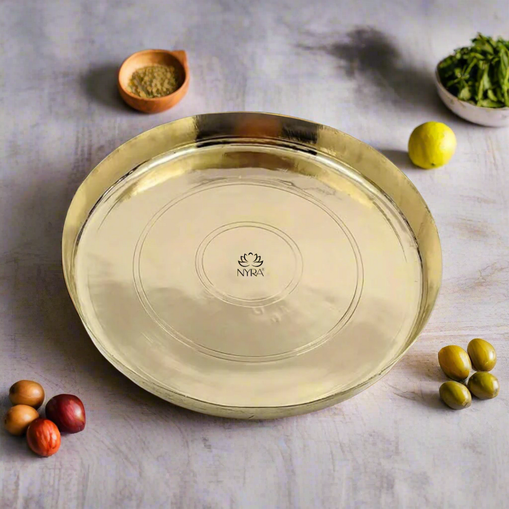 Bronze Handmade Phool Thali | Kansa Traditional Health-Boosting Dining ...