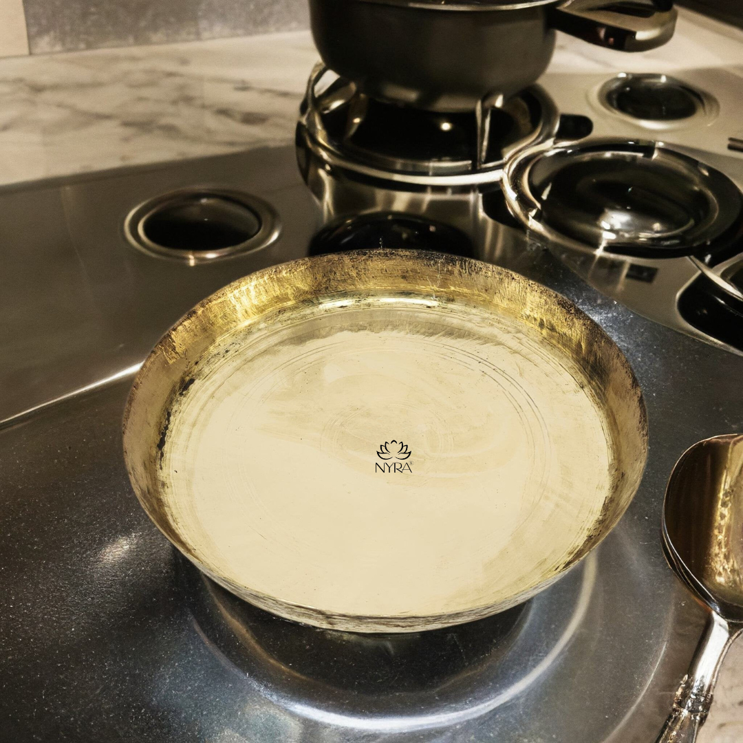 Pure Brass/Peetal Thali | Premium Kitchen & Dining by Nyra Kitchenware ...