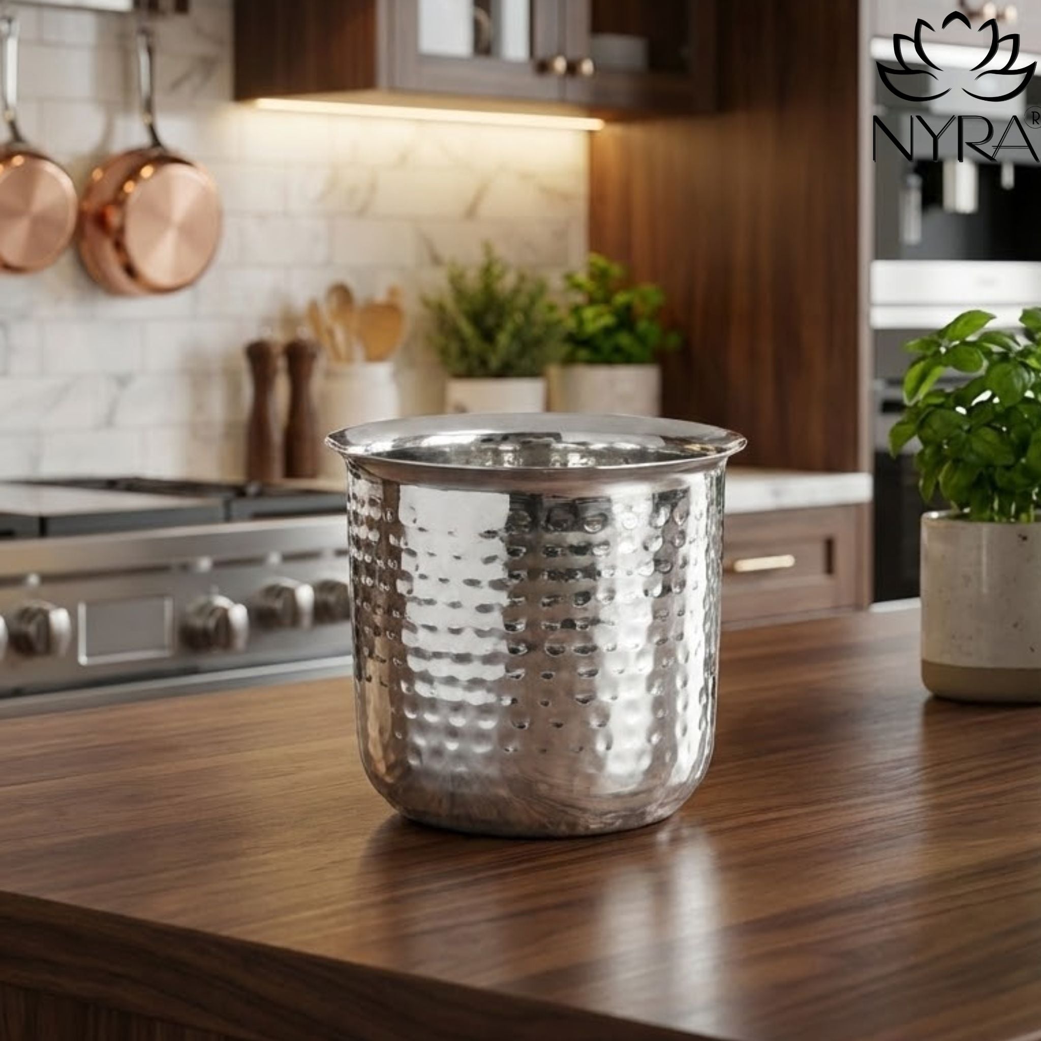 Premium Stainless Steel Hammered Deep Water Gunj - 6 Sizes – Nyra ...