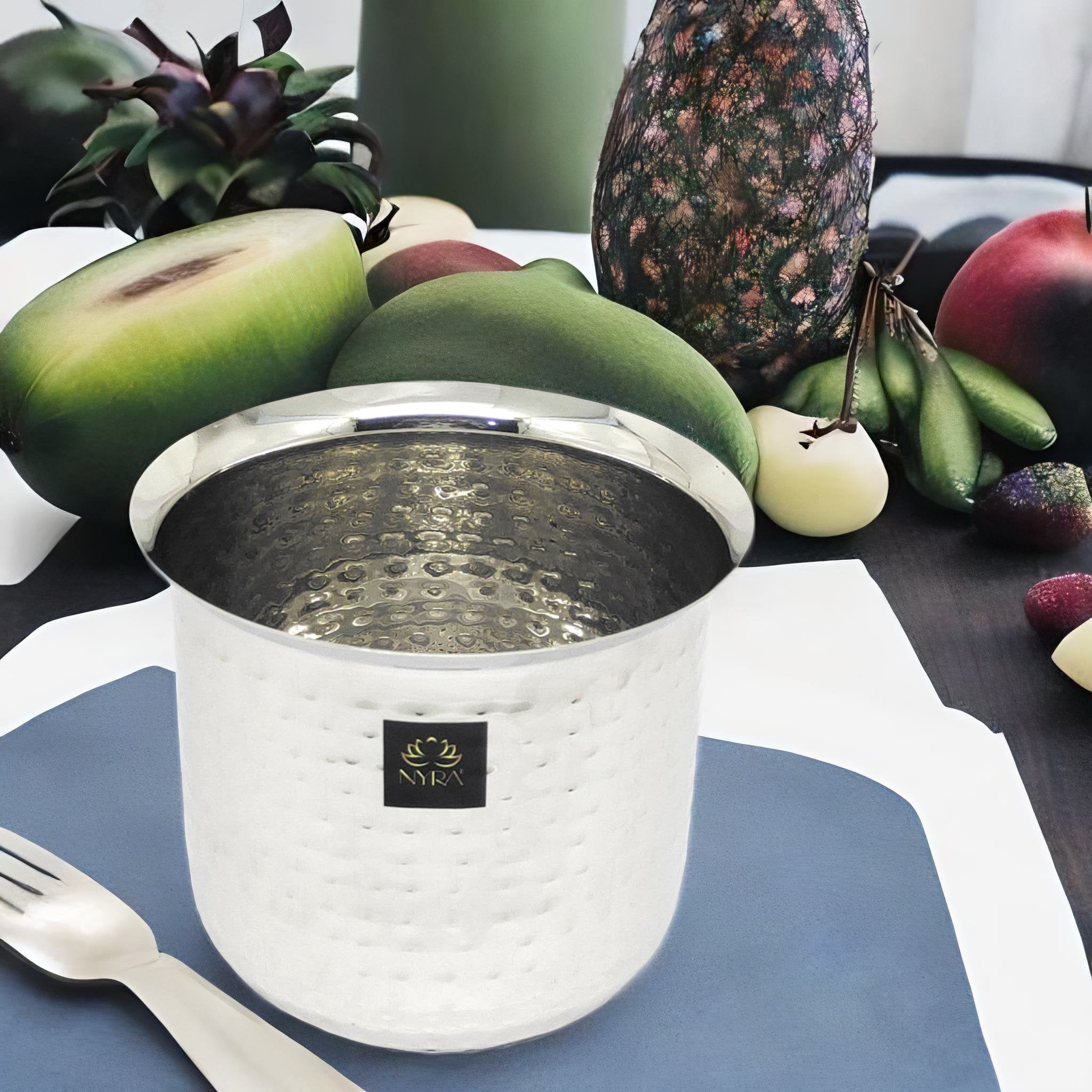 Premium Stainless Steel Hammered Deep Water Gunj - 6 Sizes – Nyra ...