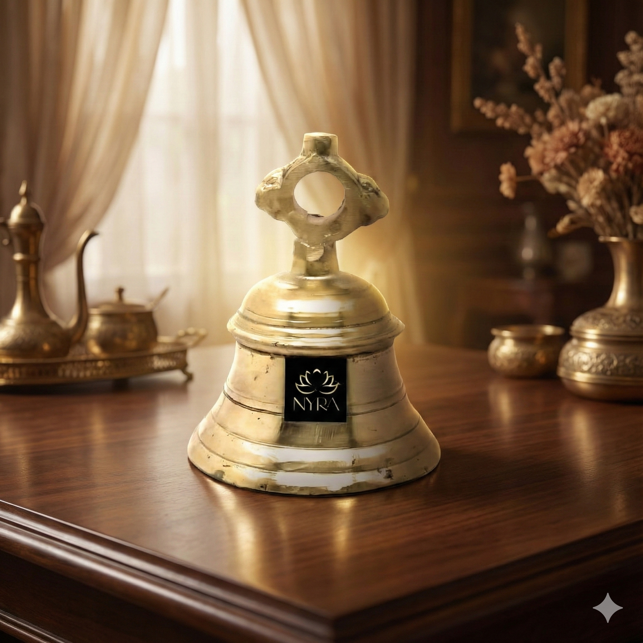 Pure Brass/Peetal Bell | Premium Religious & Ceremonial by Nyra ...