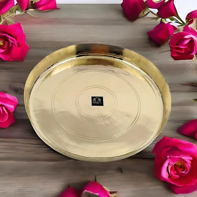 Brass/Peetal Thali For Puja | premium Religious & Ceremonial by Nyra ...